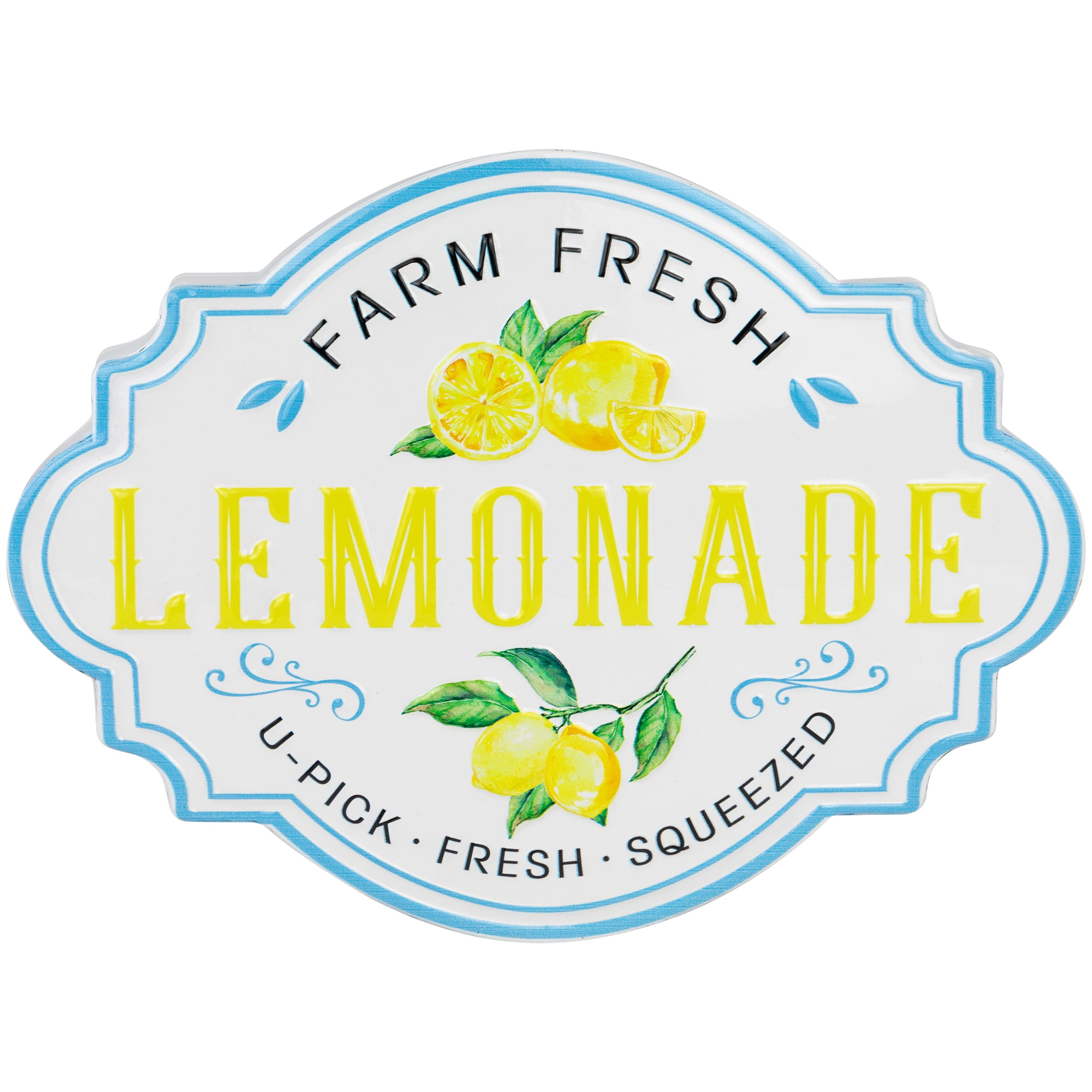 Northlight Farm Fresh Lemonade Metal Wall Sign 15 Vintage Retro Kitchen ...