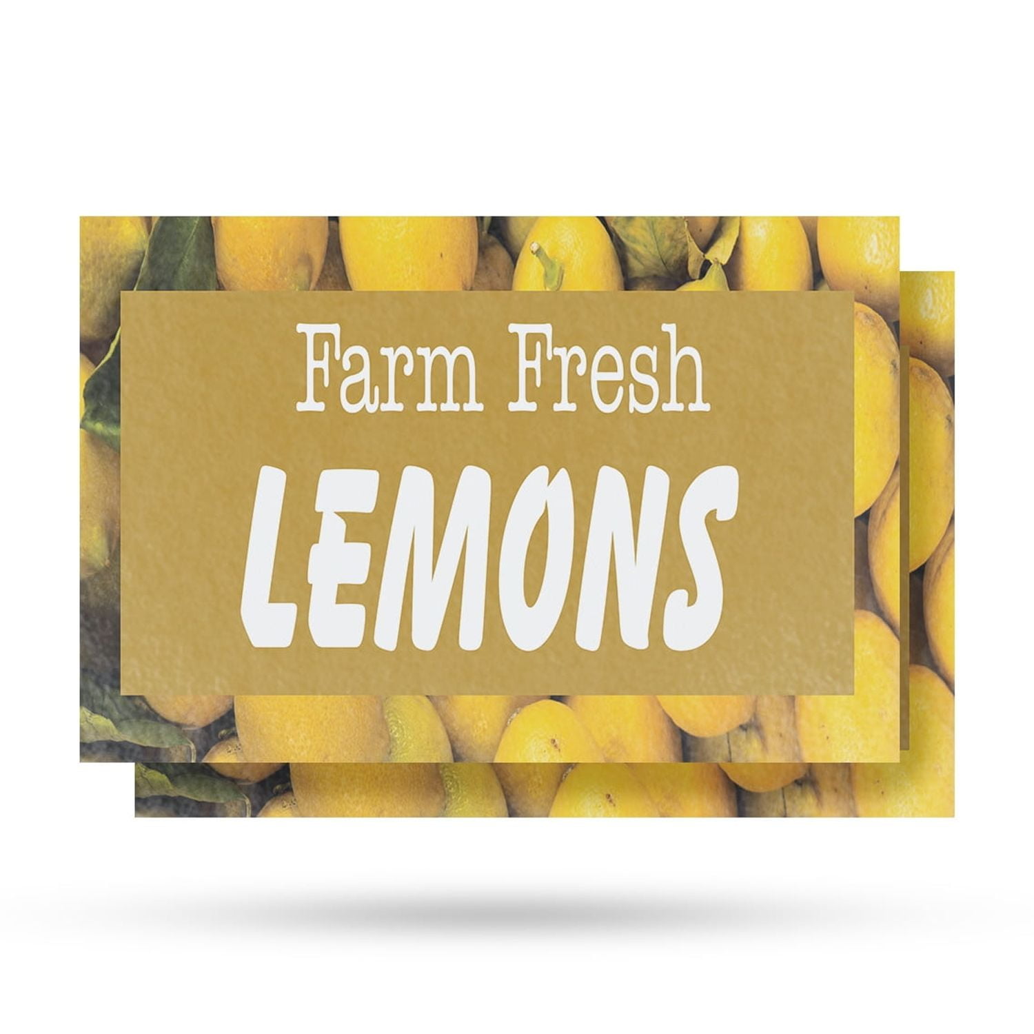 Farm Fresh Lemons Vinyl Decal 2 Pack of 12 Inch x 16 Inch Weatherproof ...