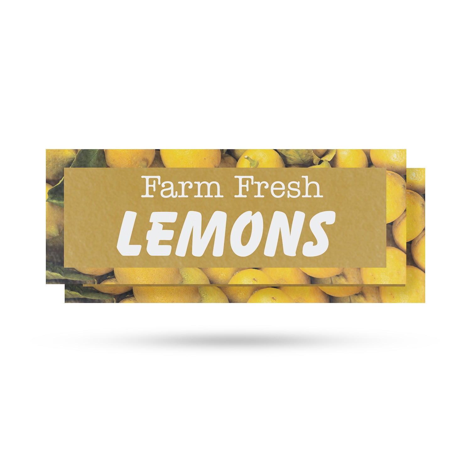 Farm Fresh Lemons Vinyl Decal 2 Pack of 24 Inch x 9 Inch Weatherproof ...