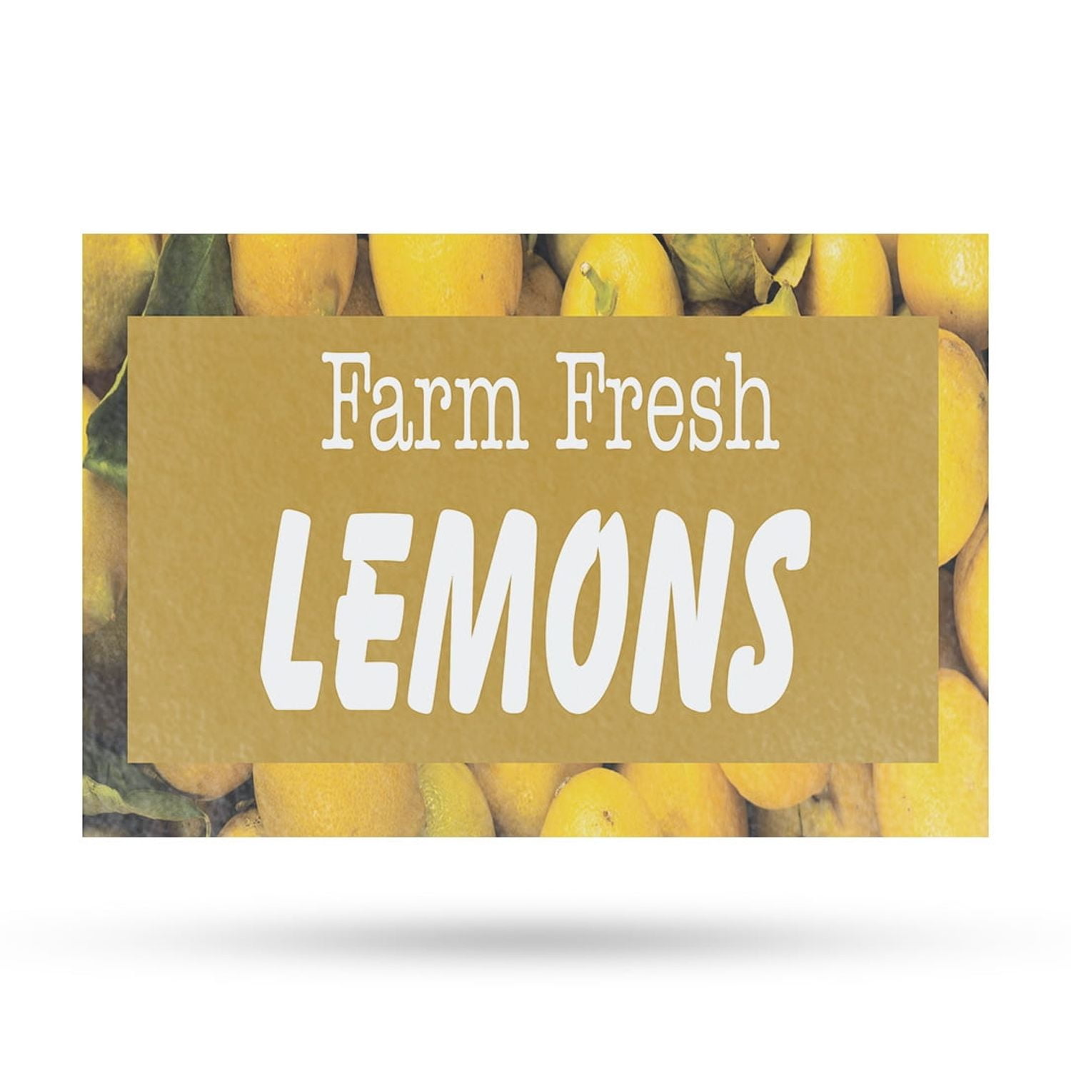 Farm Fresh Lemons Vinyl Decal 24 Inch x 36 Inch Weatherproof Heavy-Duty ...