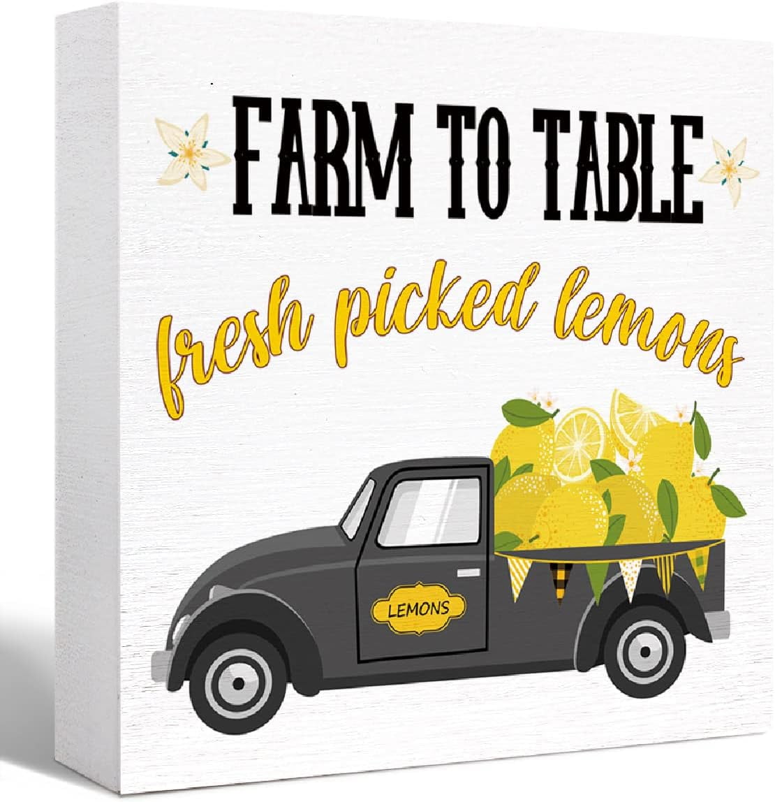 Farm Fresh Lemons Wood Box Sign Farm to Table Fresh Picked Lemons ...