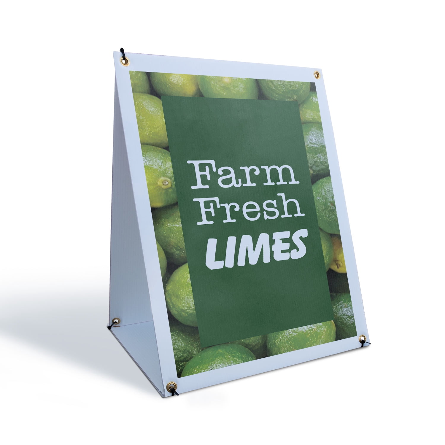 Farm Fresh Limes Sidewalk Sign 24 Inch x 36 Inch A-Frame Images On Both ...