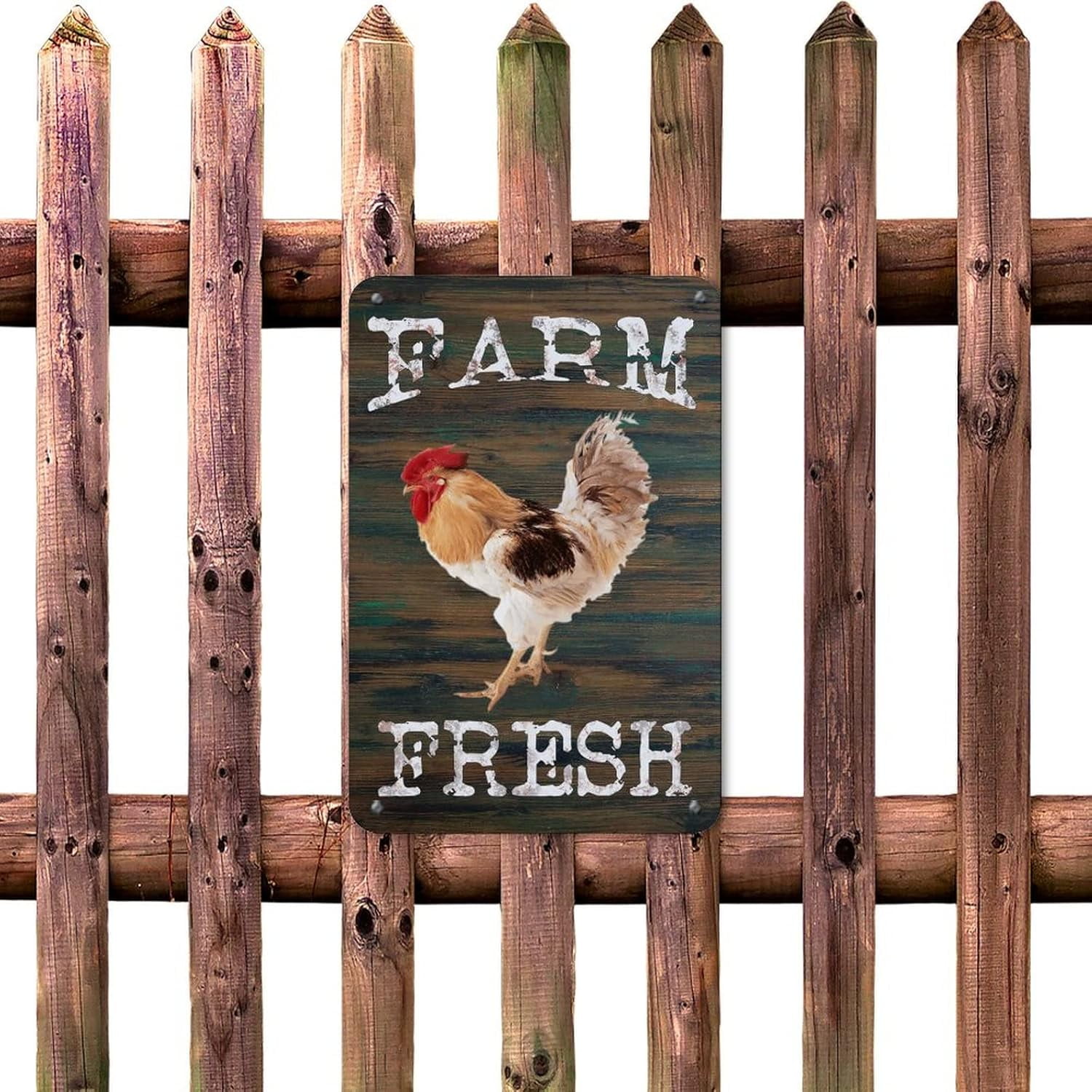 Farm Fresh Market Chicken Metal Tin Sign Country Farm Metal Tin Signs ...