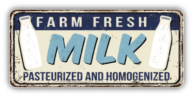 Farm Fresh Milk Retro Grunge Sticker Phone Decal Water Bottle Stickers ...