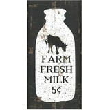 Farm Fresh Milk Rustic Farmhouse Style Wood Wall Sign 9x18 - Walmart.com