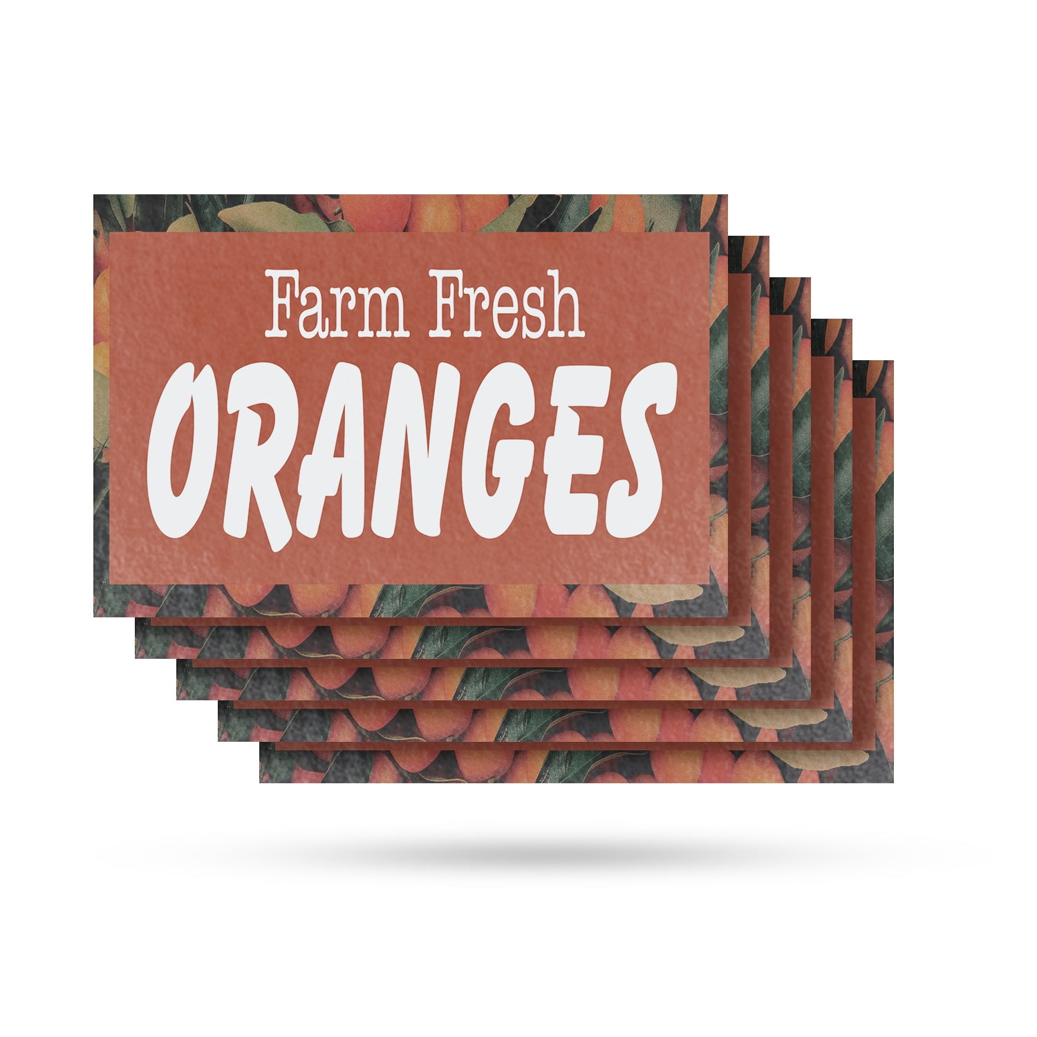 Farm Fresh Oranges Vinyl Decal 5 Pack of 24 Inch x 36 Inch Weatherproof ...