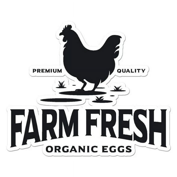 Farm Fresh Organic Eggs Sticker Phone Decal Water Bottle Stickers Car ...
