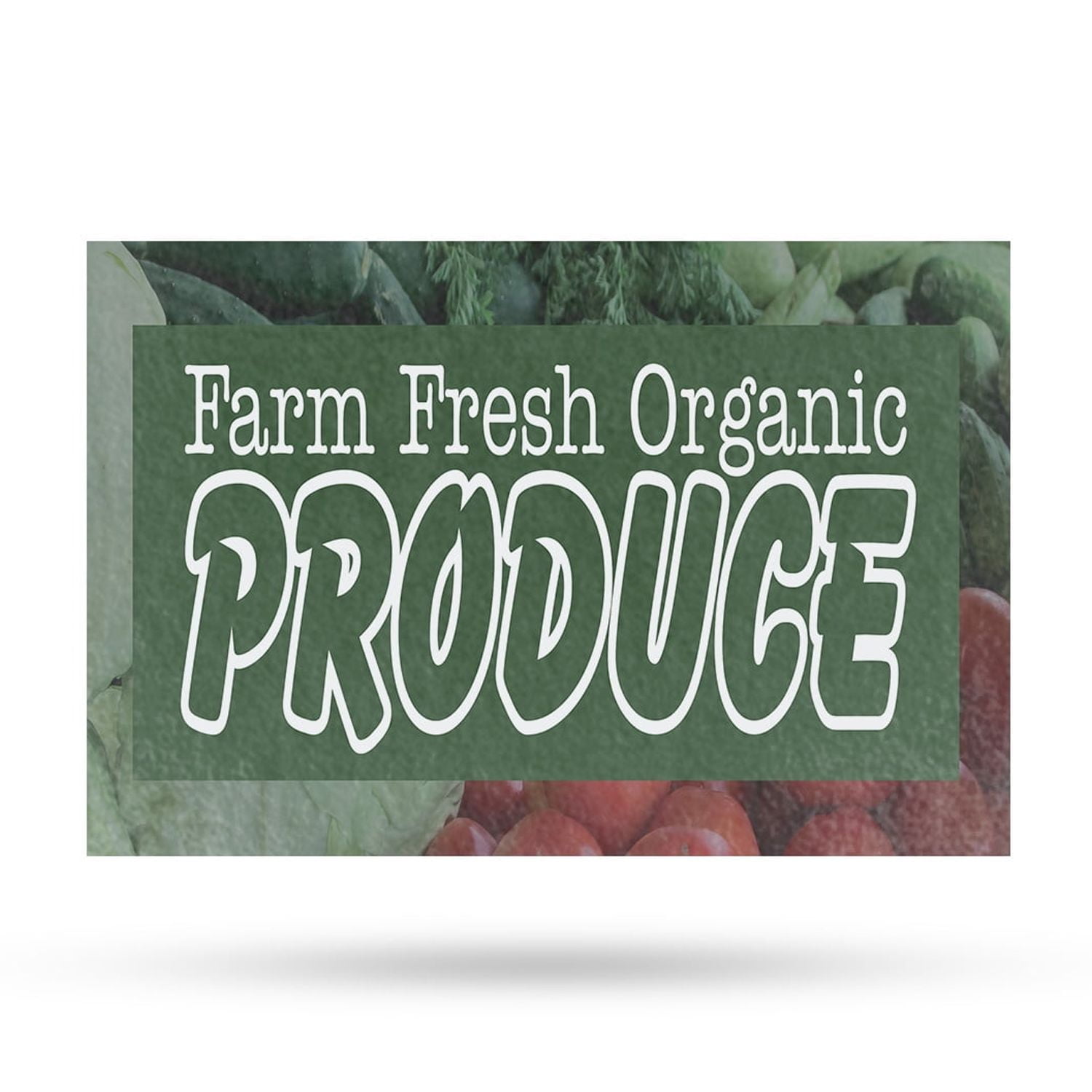 Farm Fresh Organic Produce Vinyl Decal 12 Inch x 16 Inch Weatherproof ...