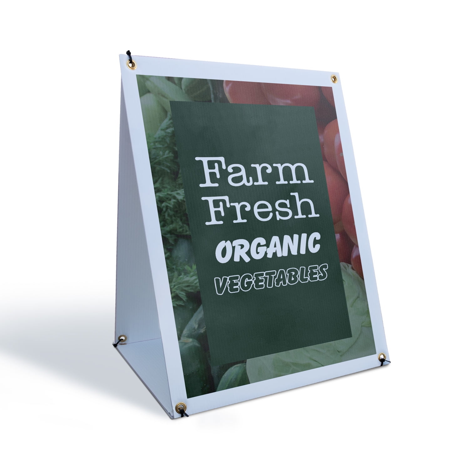 Farm Fresh Organic Vegetables Sidewalk Sign 24 Inch x 36 Inch A-Frame ...