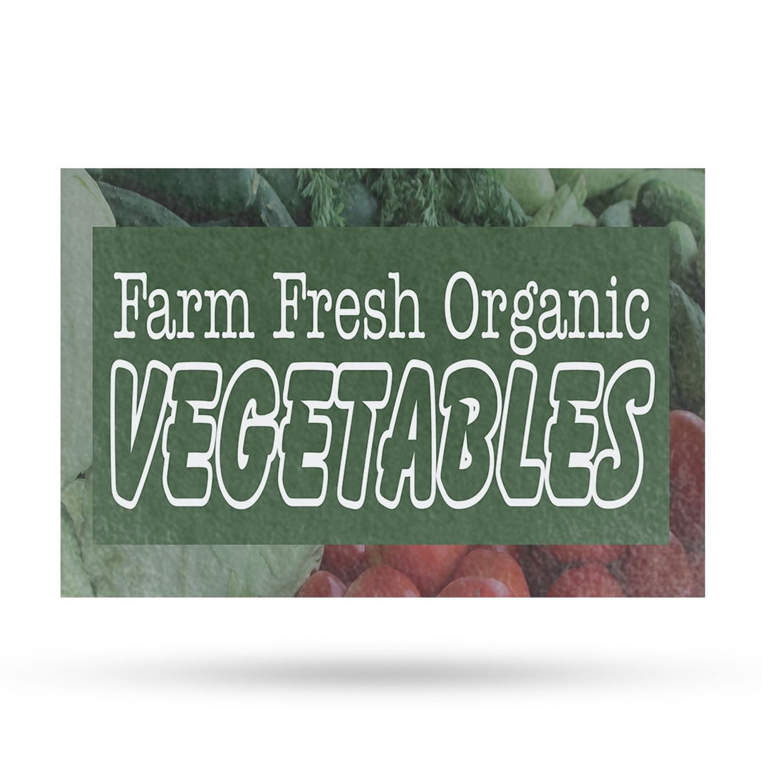 Farm Fresh Organic Vegetables Vinyl Decal 18 Inch x 24 Inch ...