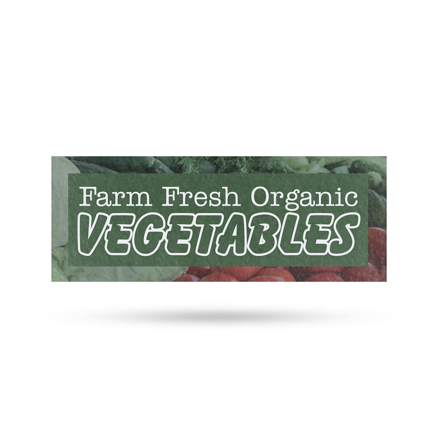 Farm Fresh Organic Vegetables Vinyl Decal 36 Inch x 14 Inch ...