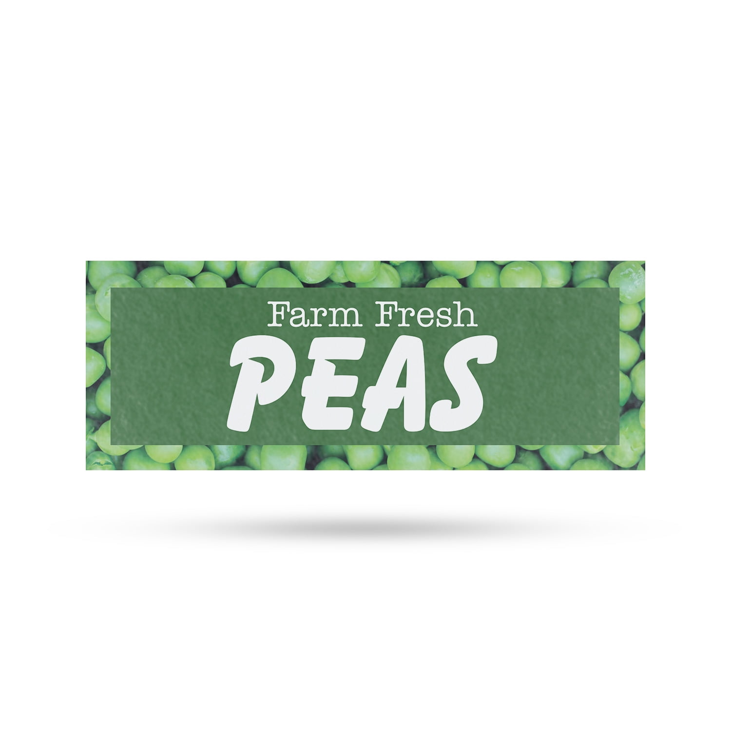 Farm Fresh Peas Vinyl Decal 36 Inch x 14 Inch Weatherproof Heavy-Duty ...