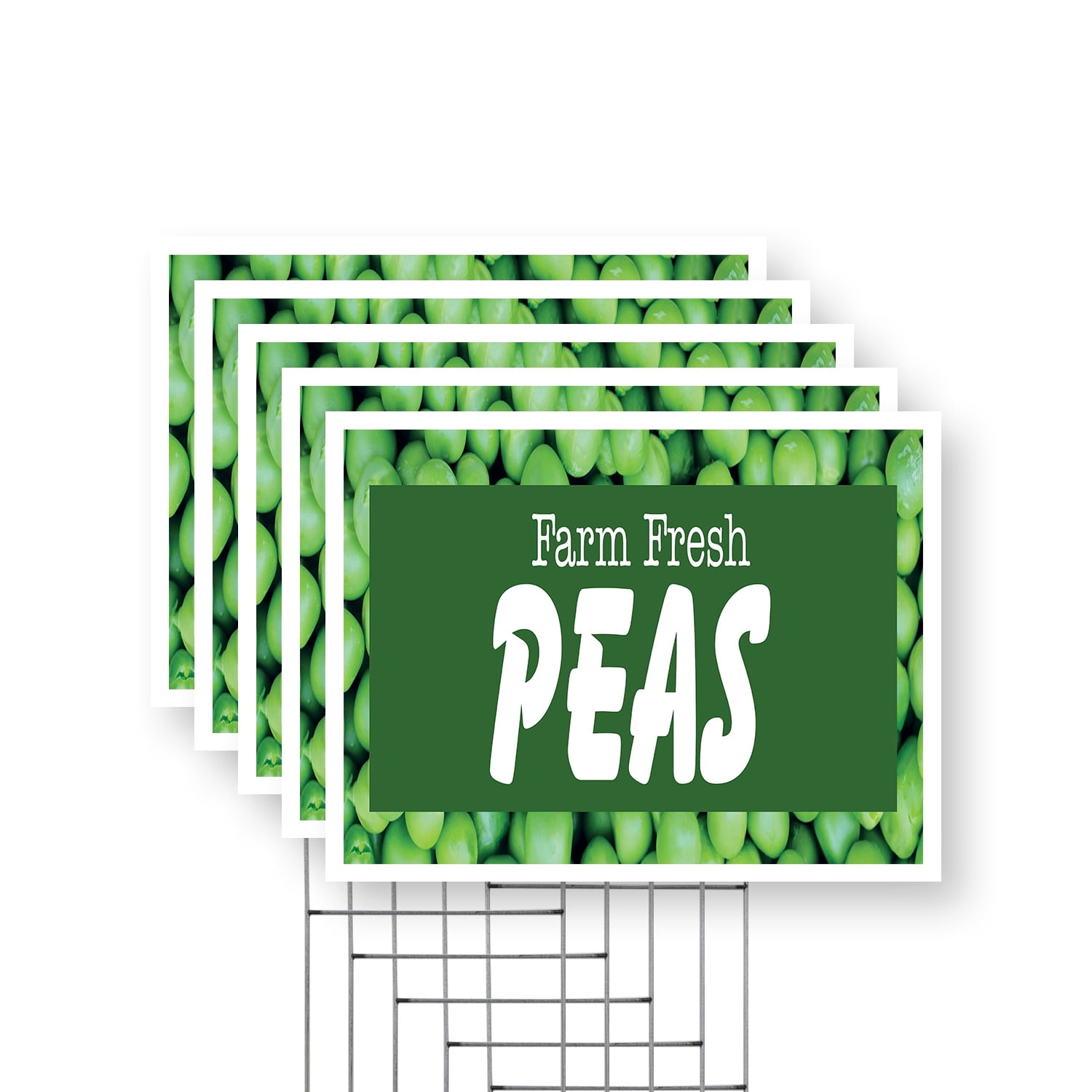 Farm Fresh Peas Yard Sign 5 Pack of 18 Inch x 24 Inch Single Sided ...