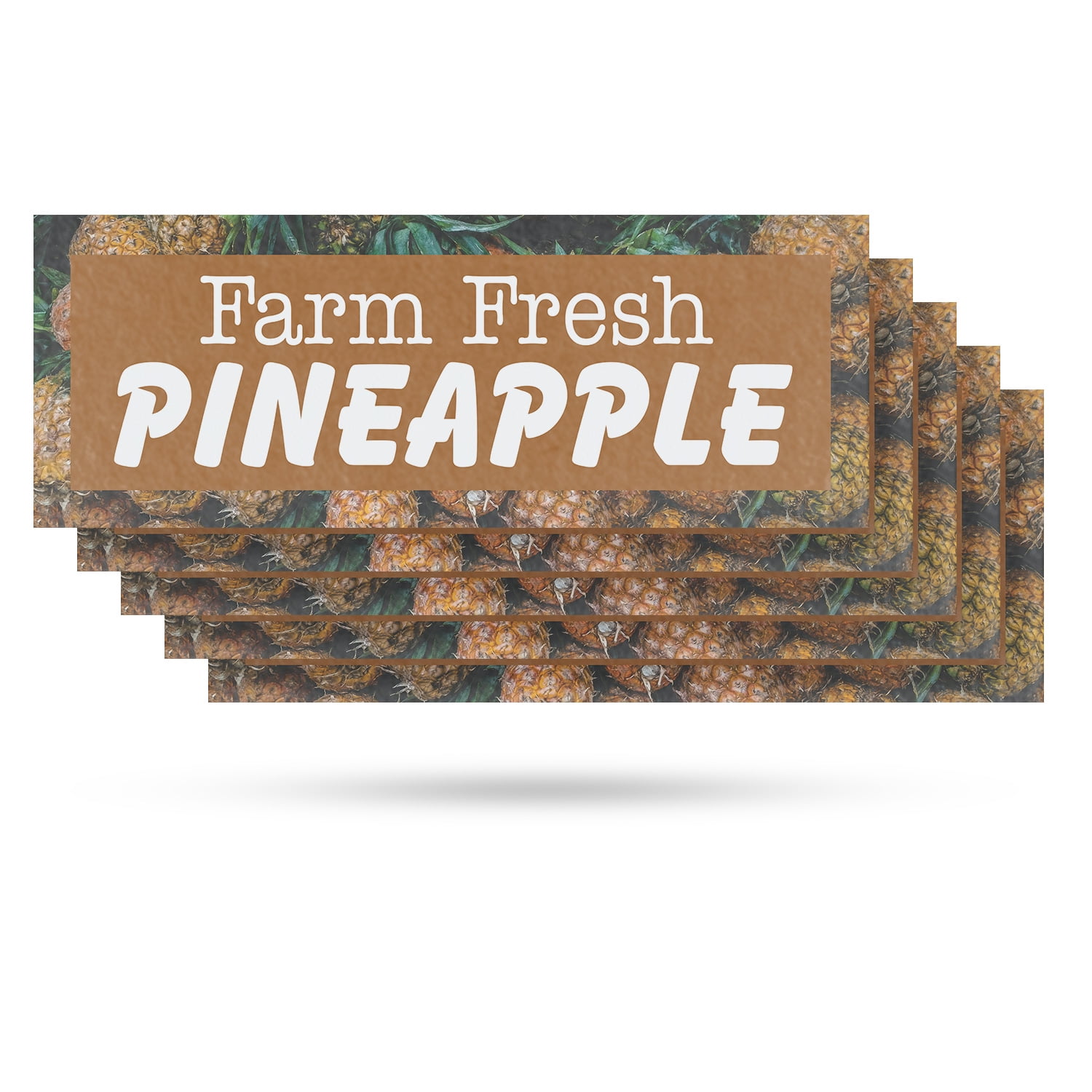 Farm Fresh Pineapples Vinyl Decal 5 Pack of 12 Inch x 5 Inch ...