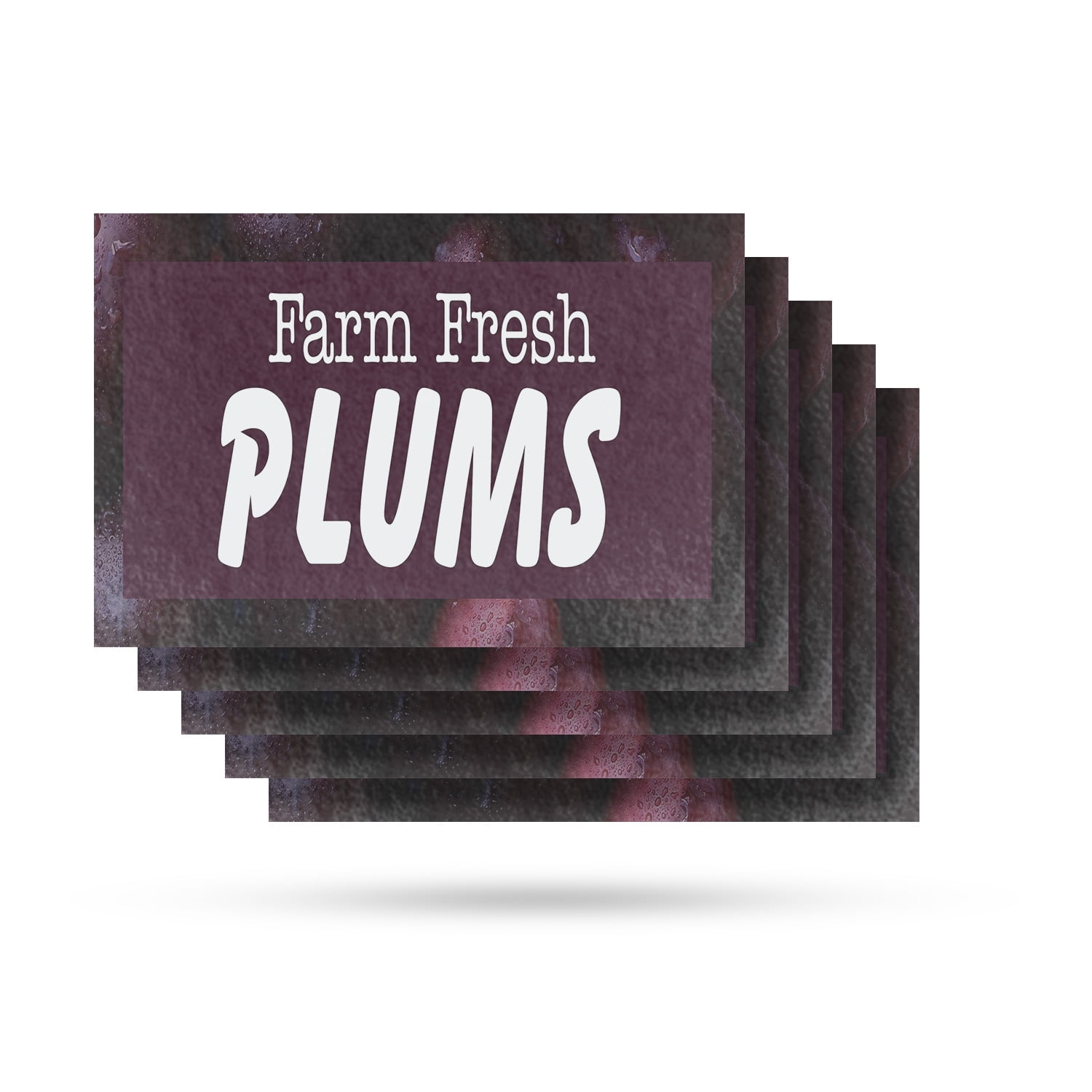 Farm Fresh Plums Vinyl Decal 5 Pack of 12 Inch x 16 Inch Weatherproof ...