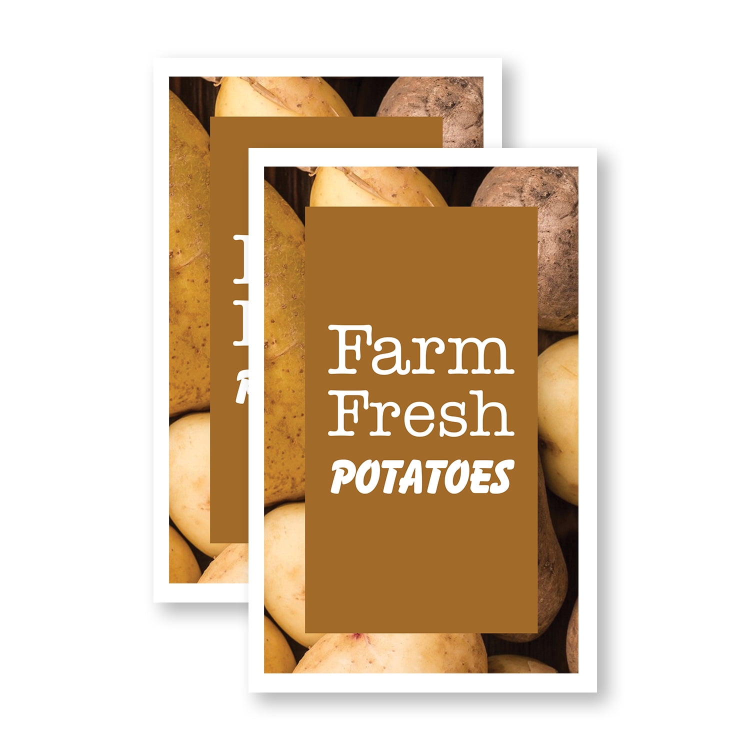 Farm Fresh Potatoes (2-Pack) 24 Inch x 36 Inch Vinyl Decals | Sign Insert Peel & Stick Decals ...