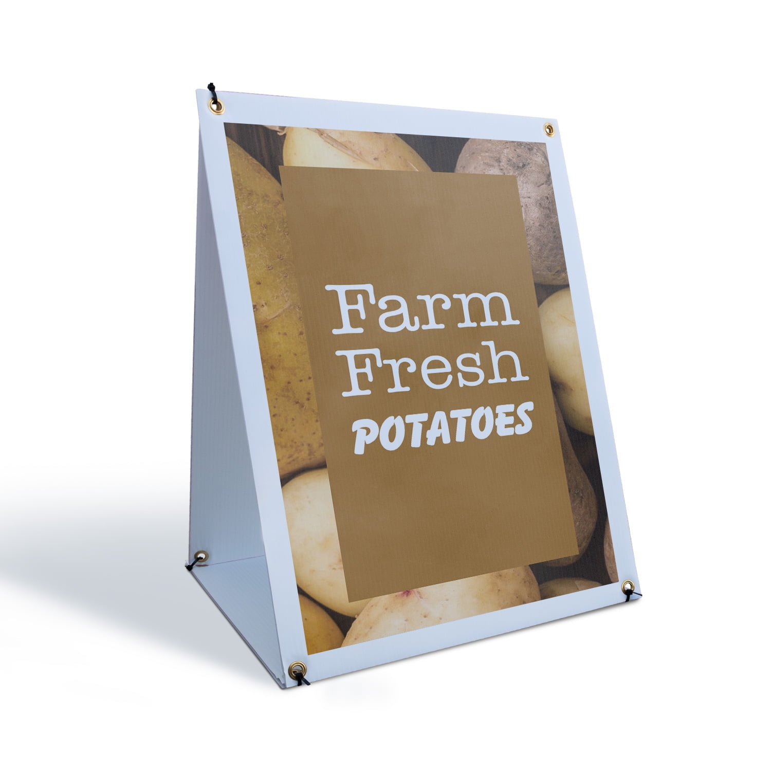 Farm Fresh Potatoes Sidewalk Sign 24 Inch x 36 Inch A-Frame Images On ...