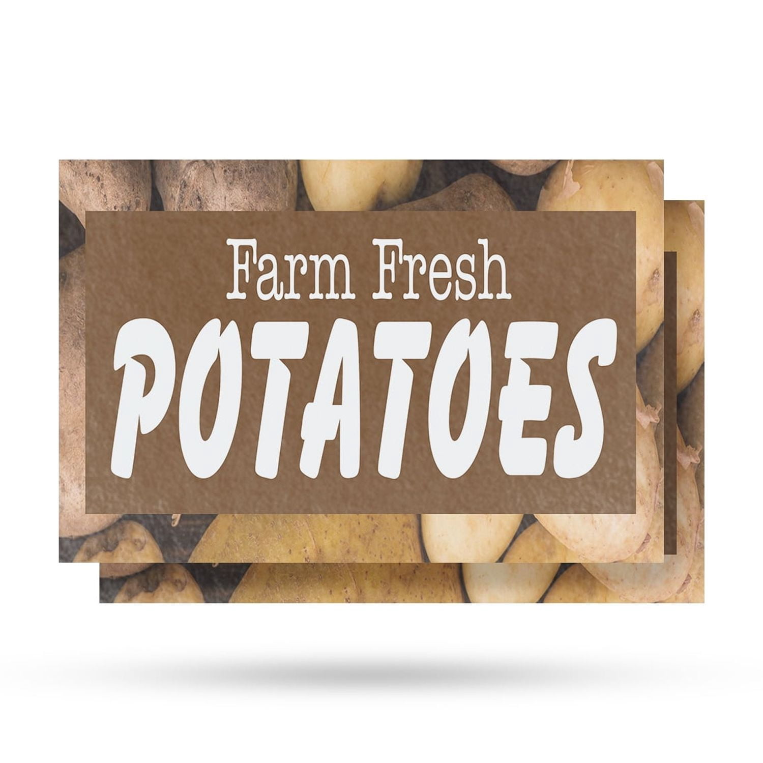Farm Fresh Potatoes Vinyl Decal 2 Pack of 18 Inch x 24 Inch ...