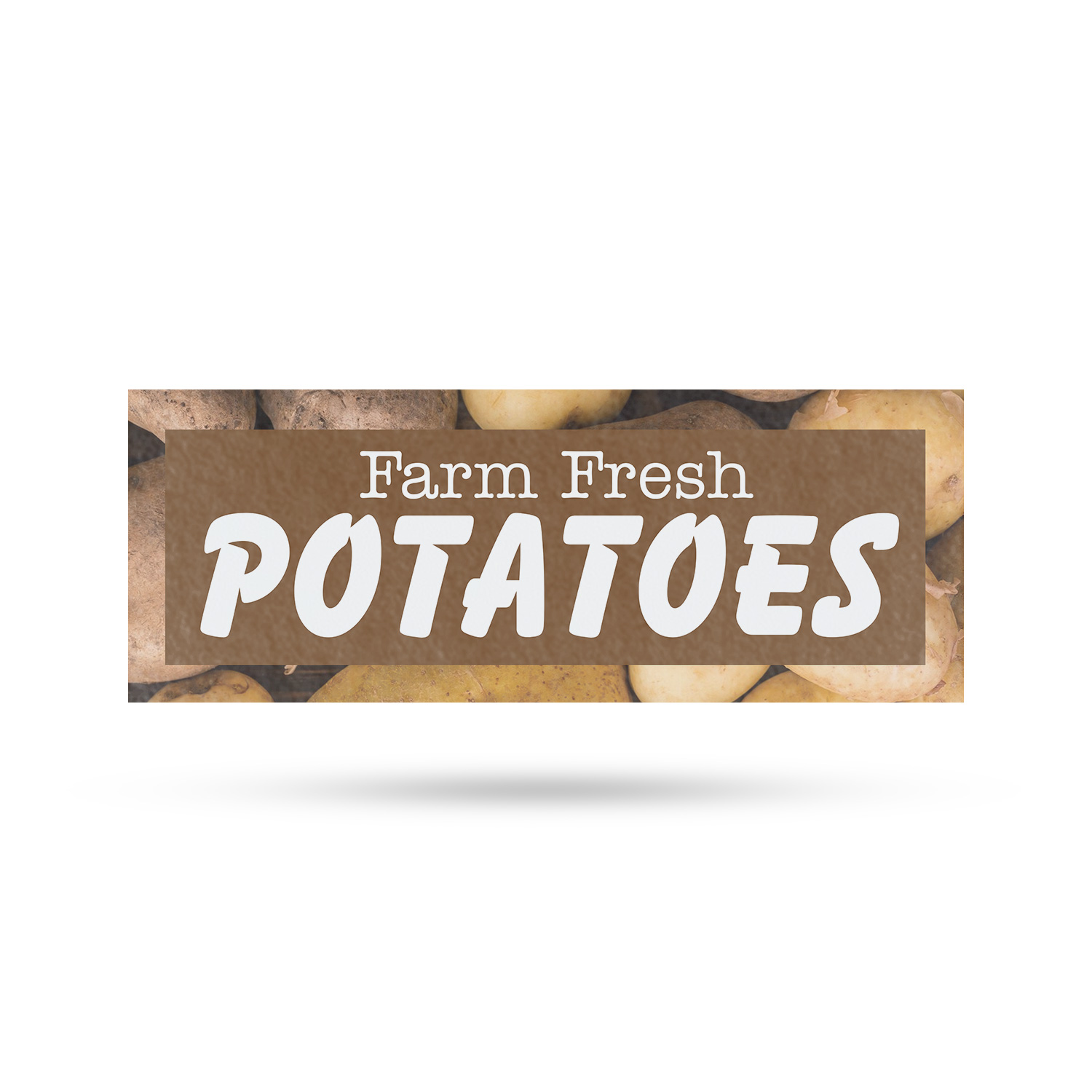 Farm Fresh Potatoes Vinyl Decal 48 Inch x 18 Inch Weatherproof Heavy ...