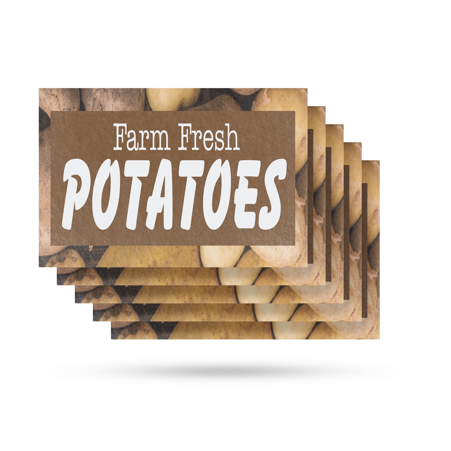 Farm Fresh Potatoes Vinyl Decal 5 Pack of 12 Inch x 16 Inch ...