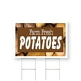 Farm Fresh Potatoes Yard Sign 24 Inch x 36 Inch Double Sided ...