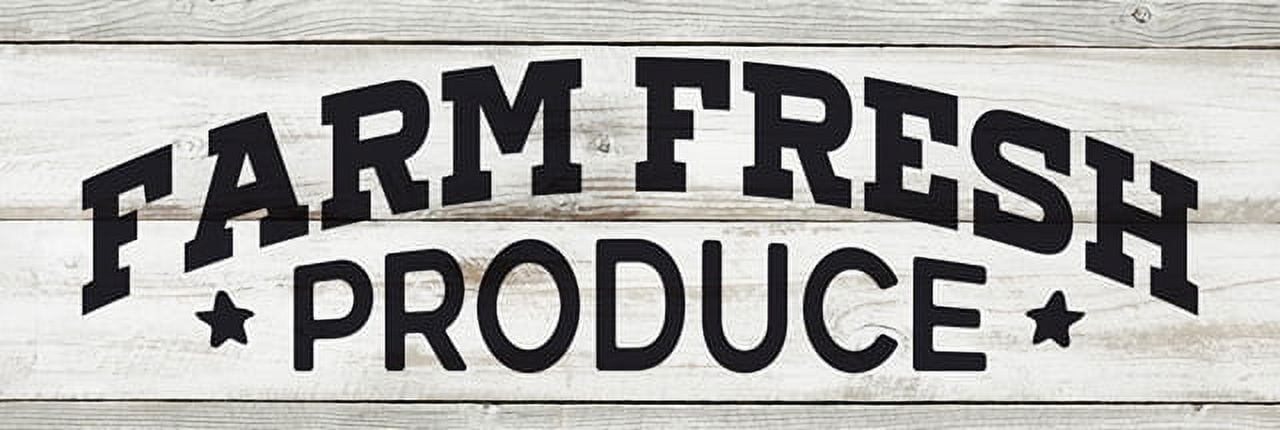 Farm Fresh Produce Chic White Farmhouse Wood Sign Wall Décor Gift 6 x ...