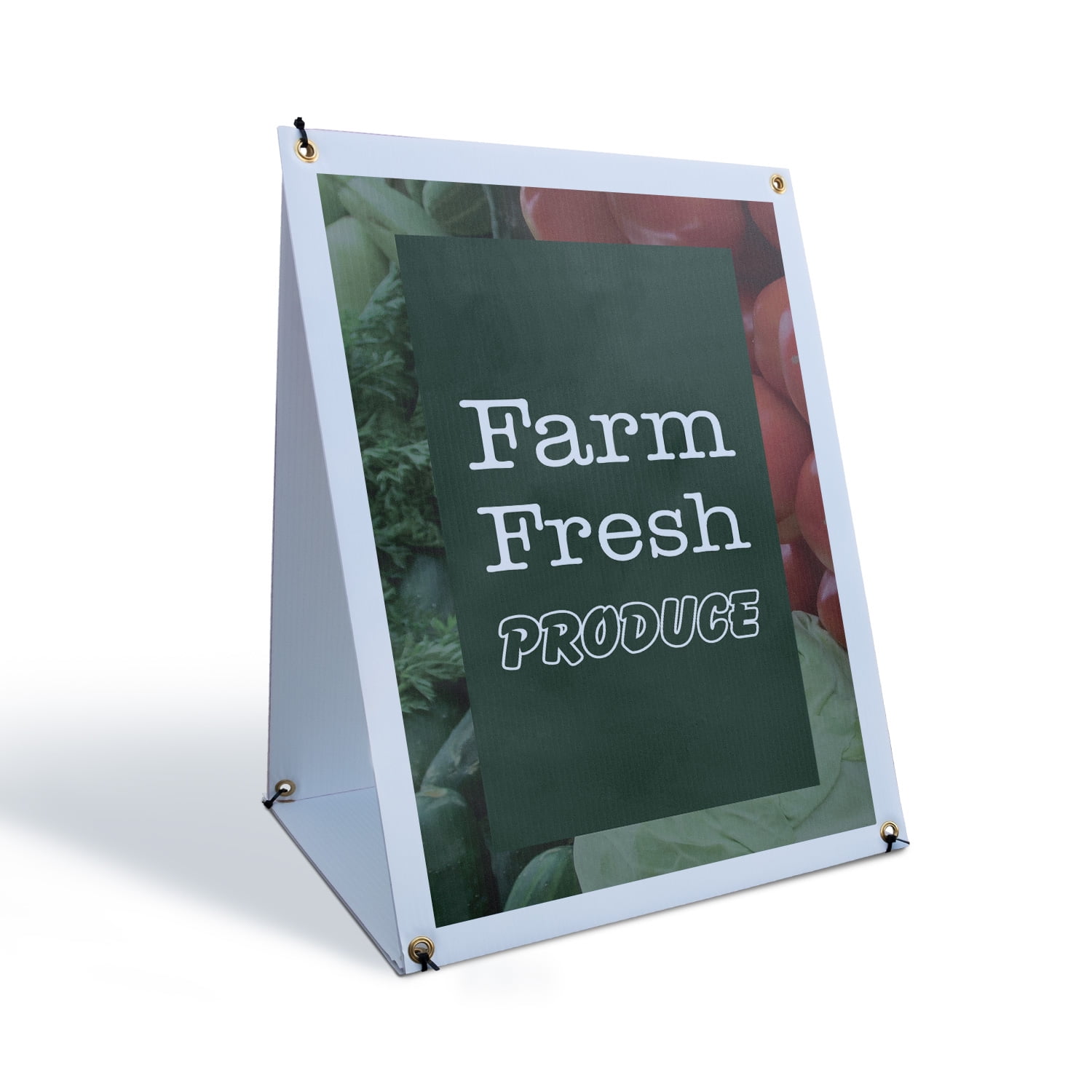 Farm Fresh Produce Sidewalk Sign 24 Inch x 36 Inch A-Frame Images On ...