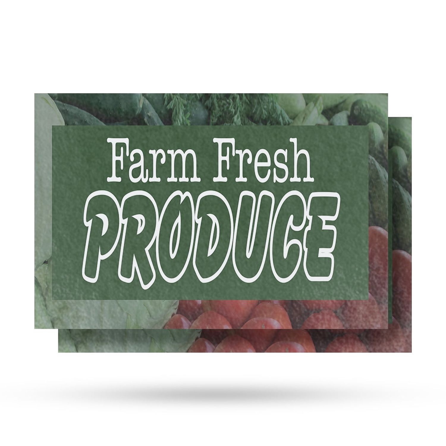 Farm Fresh Produce Vinyl Decal 2 Pack of 18 Inch x 24 Inch Weatherproof ...