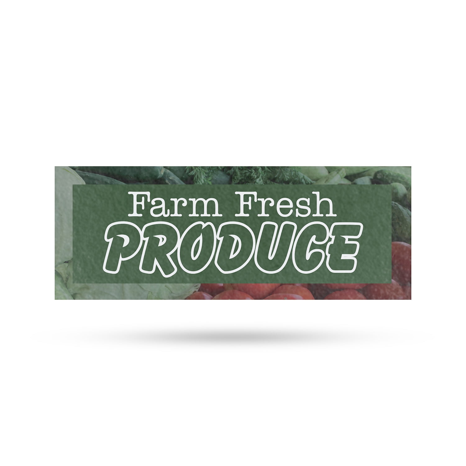 Farm Fresh Produce Vinyl Decal 24 Inch x 9 Inch Weatherproof Heavy-Duty ...