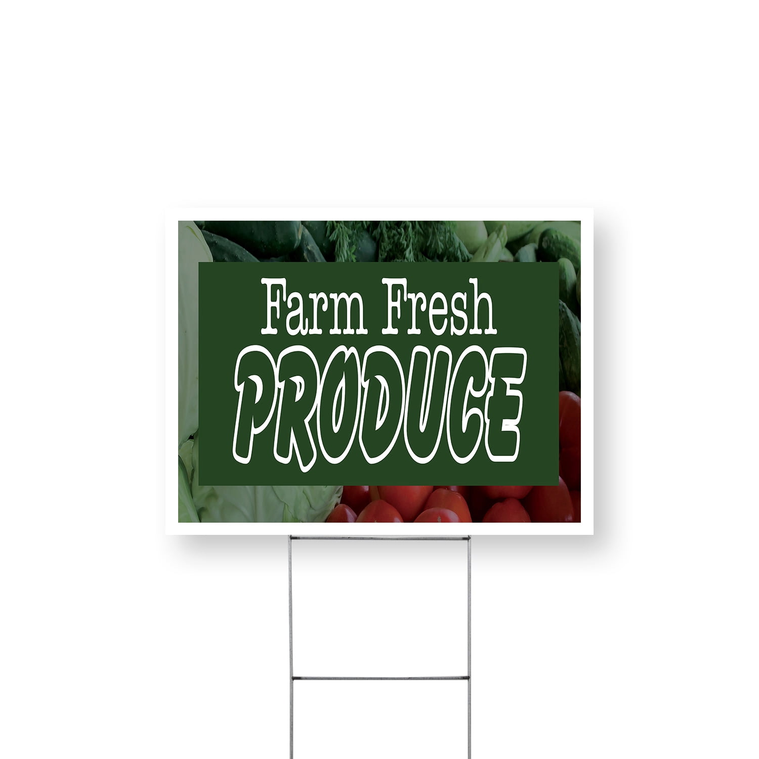 Farm Fresh Produce Yard Sign 18 Inch x 24 Inch Double Sided ...