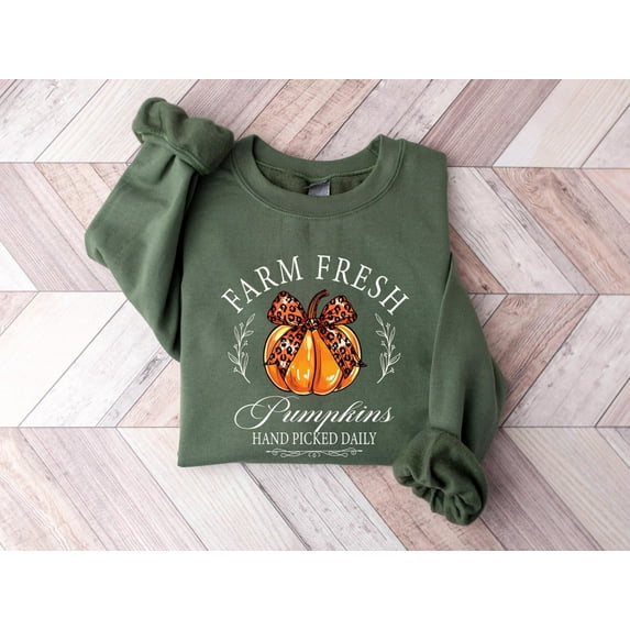 Farm Fresh Pumpkins Hand Picked Daily, Pumpkin Sweatshirt, Fall Sweater ...
