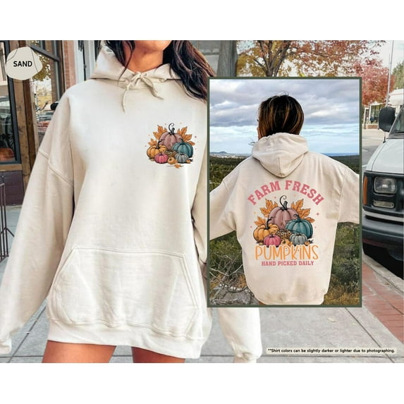 Farm Fresh Pumpkins Hoodie, Fall Pumpkin Hoodie, Fall Hoodie ...