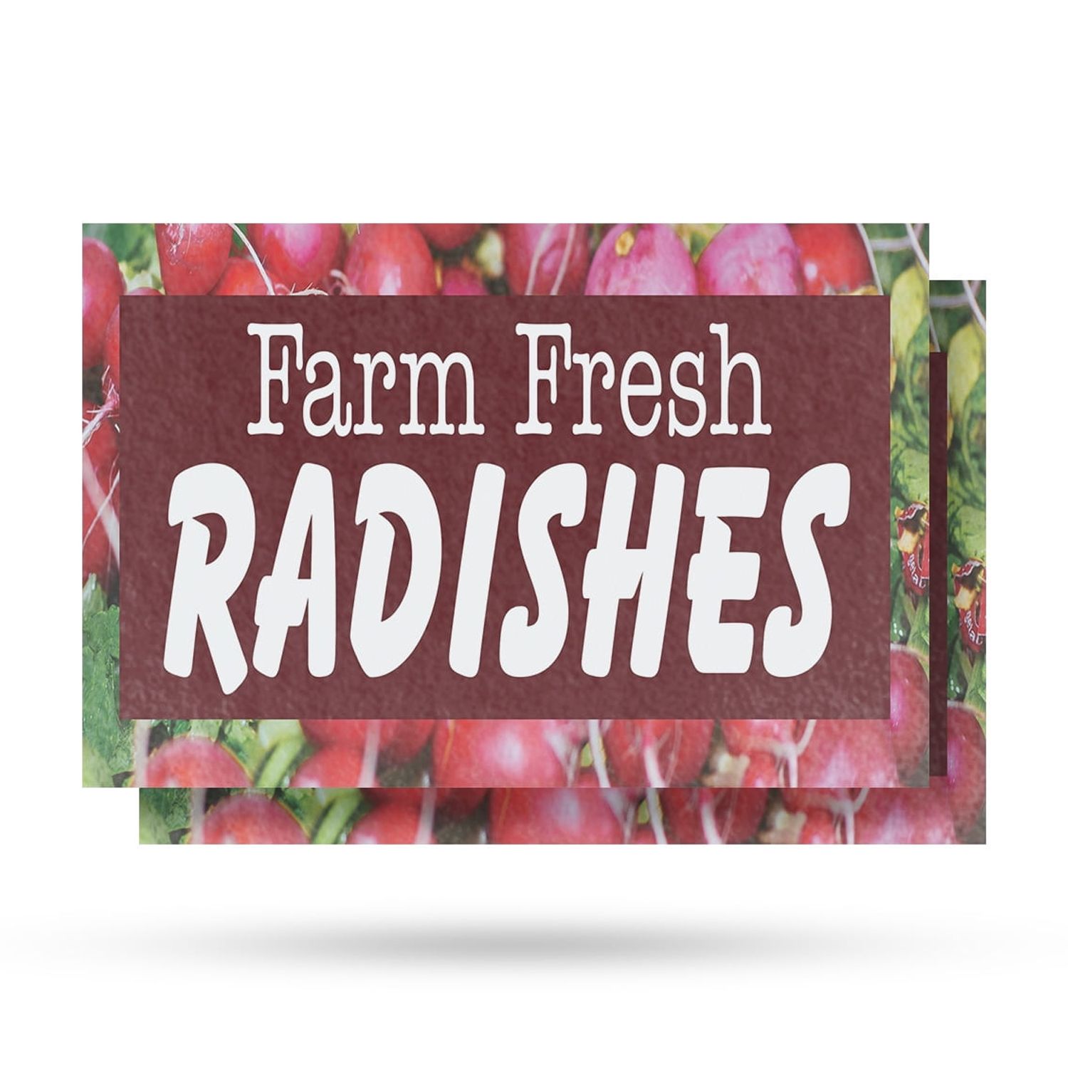 Farm Fresh Radishes Vinyl Decal 2 Pack of 18 Inch x 24 Inch ...