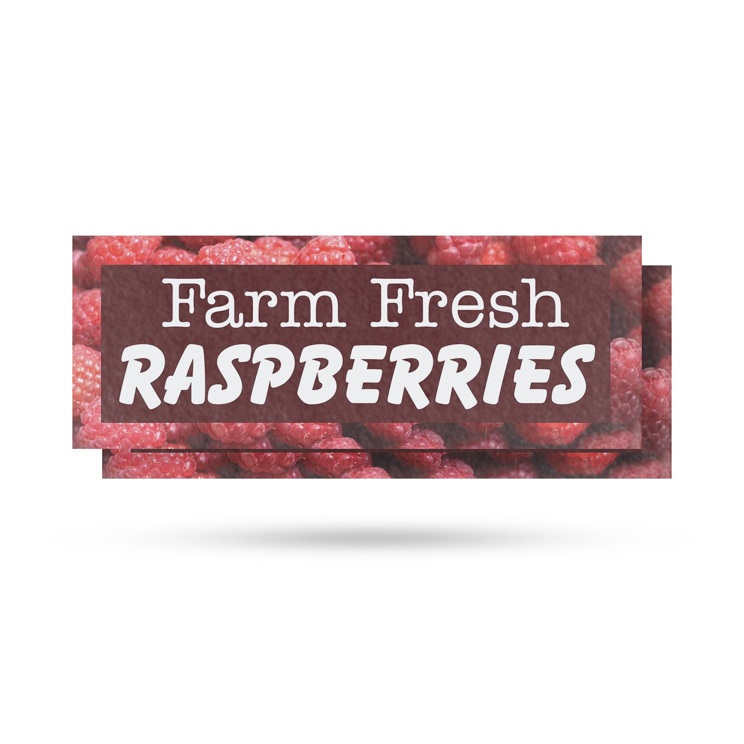 Farm Fresh Raspberries Vinyl Decal 2 Pack of 24 Inch x 9 Inch ...