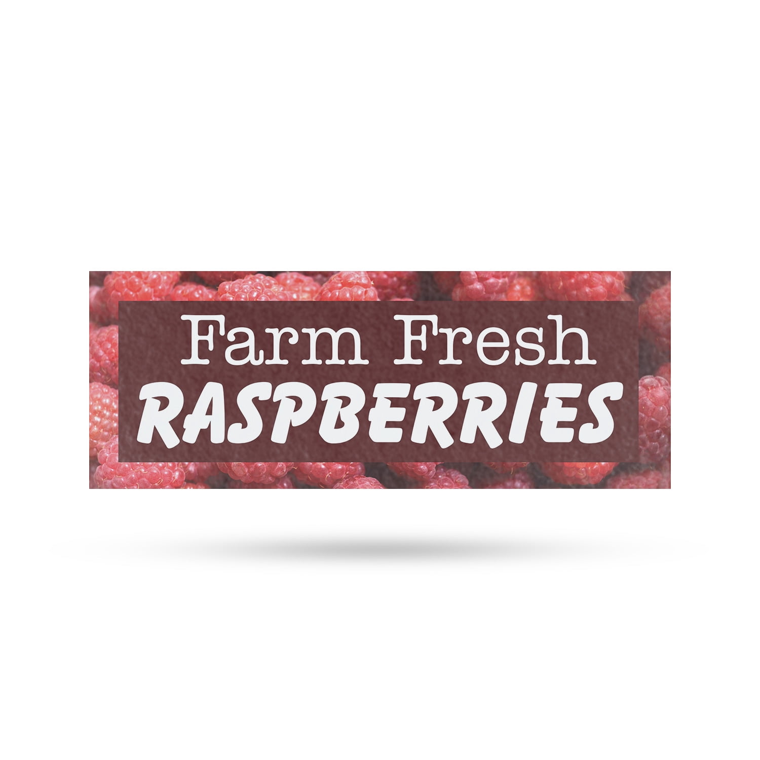 Farm Fresh Raspberries Vinyl Decal 48 Inch x 18 Inch Weatherproof Heavy ...