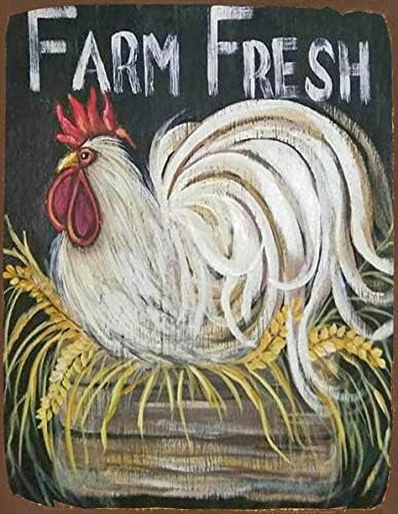 Farm Fresh Rooster Sign, Rooster Sign, Hen Sign, Farmhouse Kitchen ...
