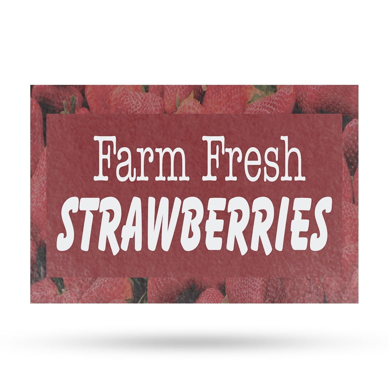 Farm Fresh Strawberries Vinyl Decal 18 Inch x 24 Inch Weatherproof ...