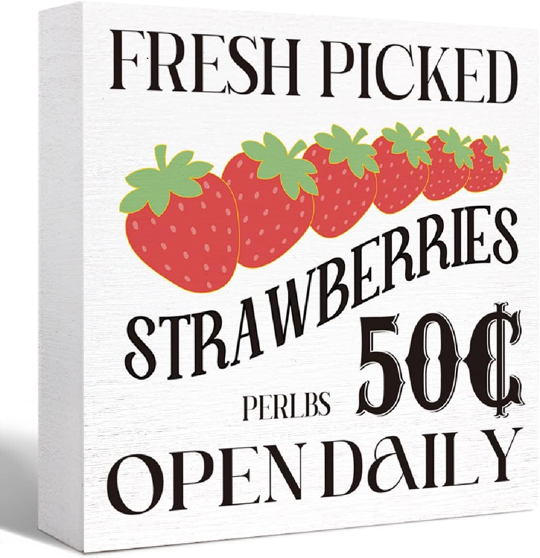 Farm Fresh Strawberries Wood Box Sign Farm Fresh Picked Strawberries ...