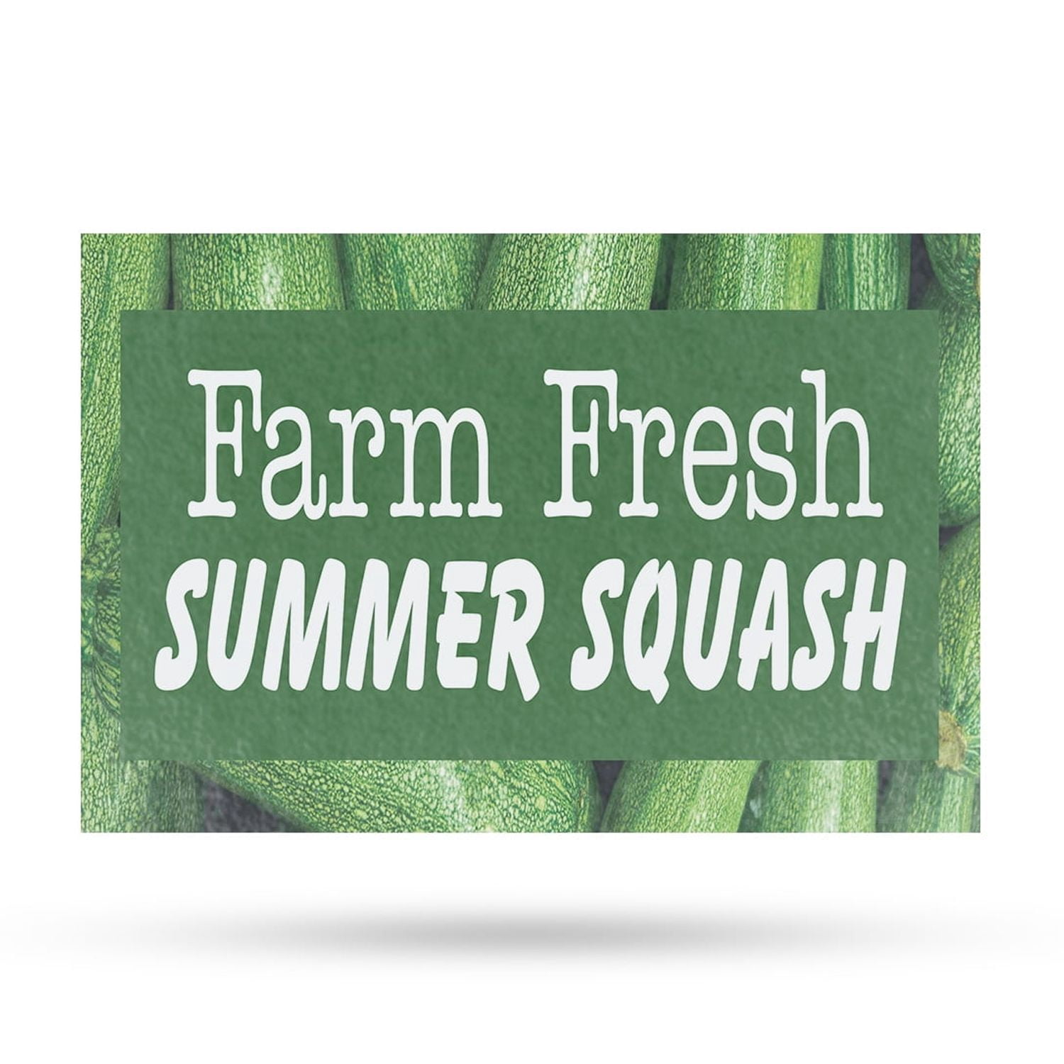 Farm Fresh Summer Squash Vinyl Decal 24 Inch x 36 Inch Weatherproof ...