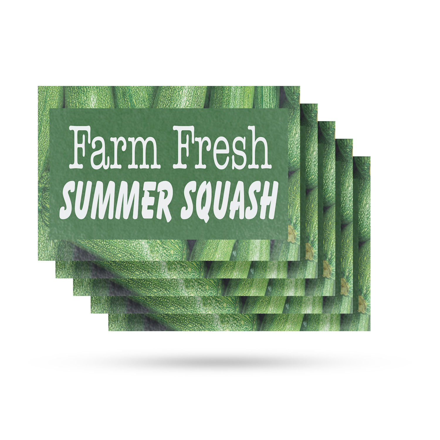 Farm Fresh Summer Squash Vinyl Decal 5 Pack of 12 Inch x 16 Inch ...