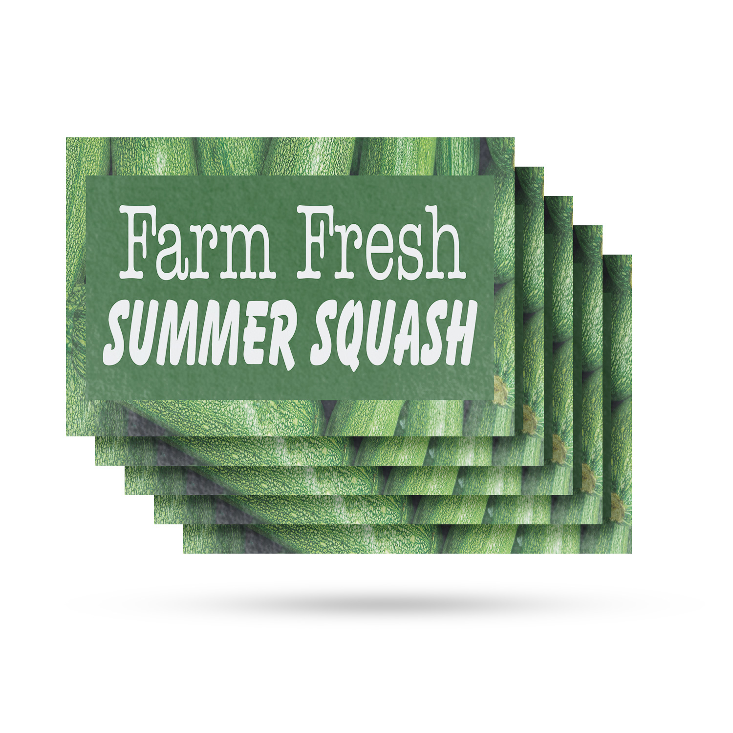 Farm Fresh Summer Squash Vinyl Decal 5 Pack of 24 Inch x 36 Inch ...