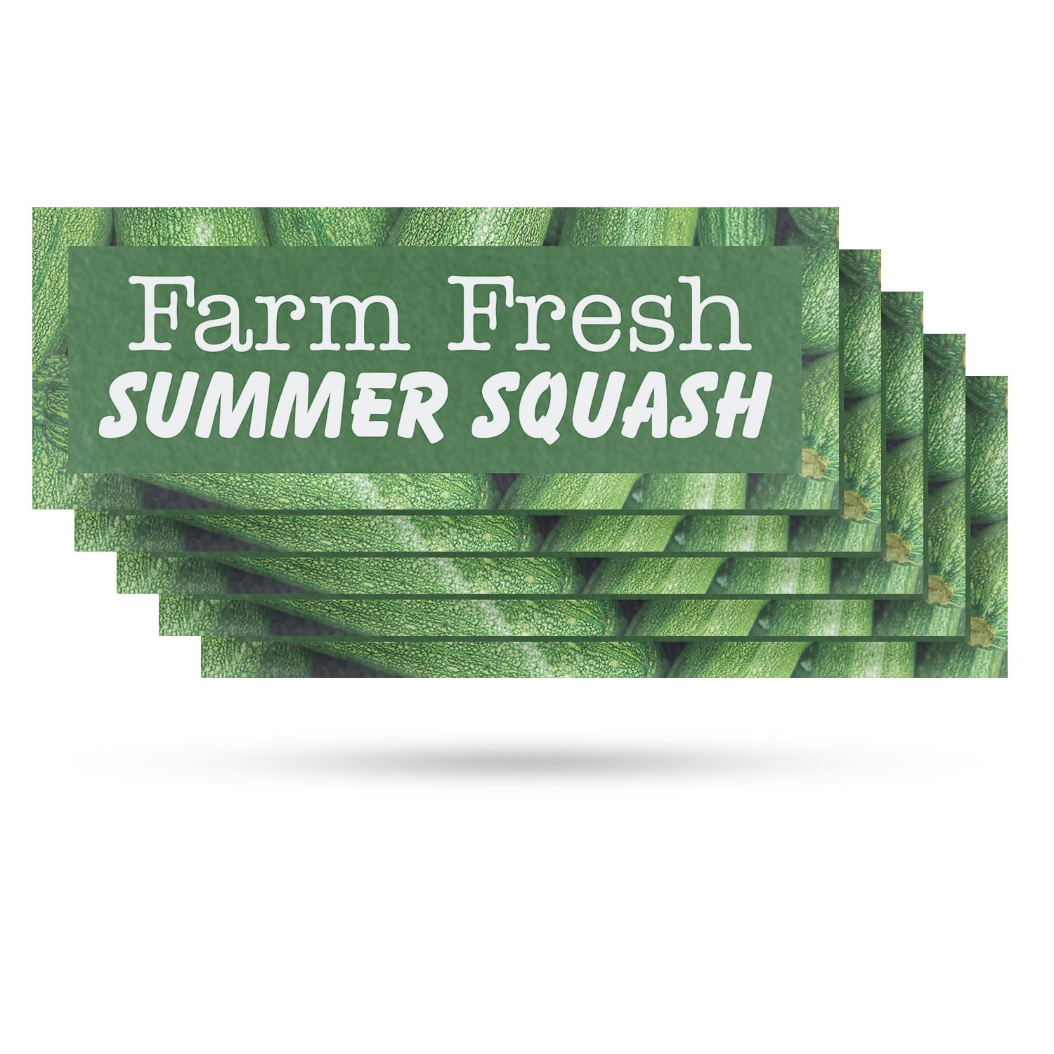 Farm Fresh Summer Squash Vinyl Decal 5 Pack of 24 Inch x 9 Inch ...