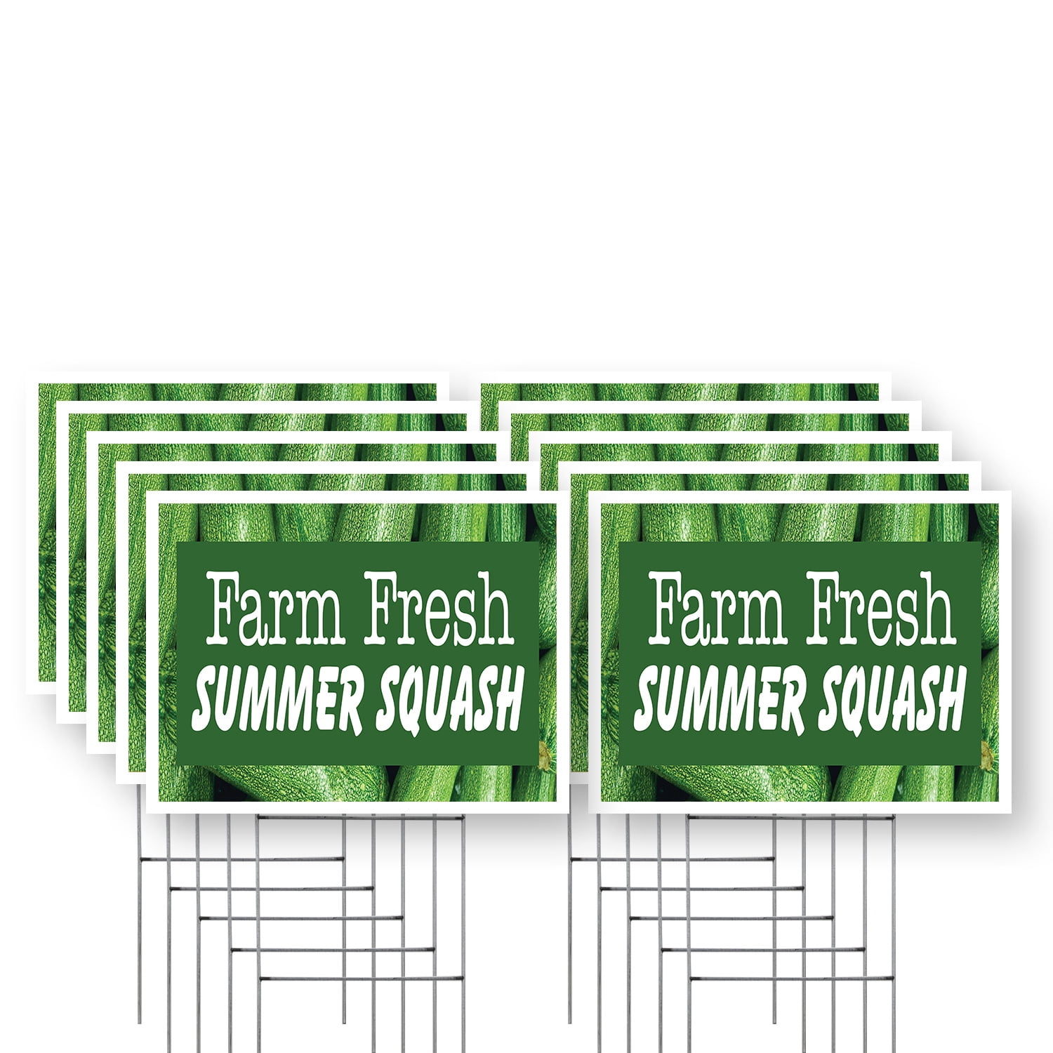 Farm Fresh Summer Squash Yard Sign 10 Pack of 12 Inch x 16 Inch Single ...