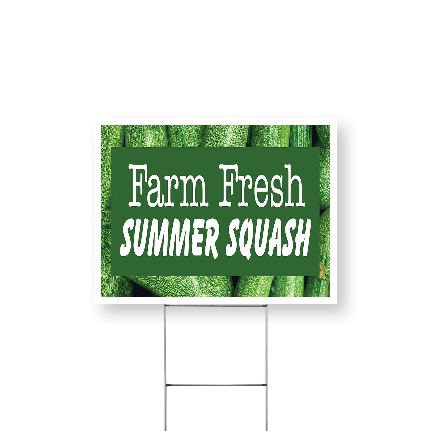 Farm Fresh Summer Squash Yard Sign 12 Inch x 16 Inch Single Sided ...