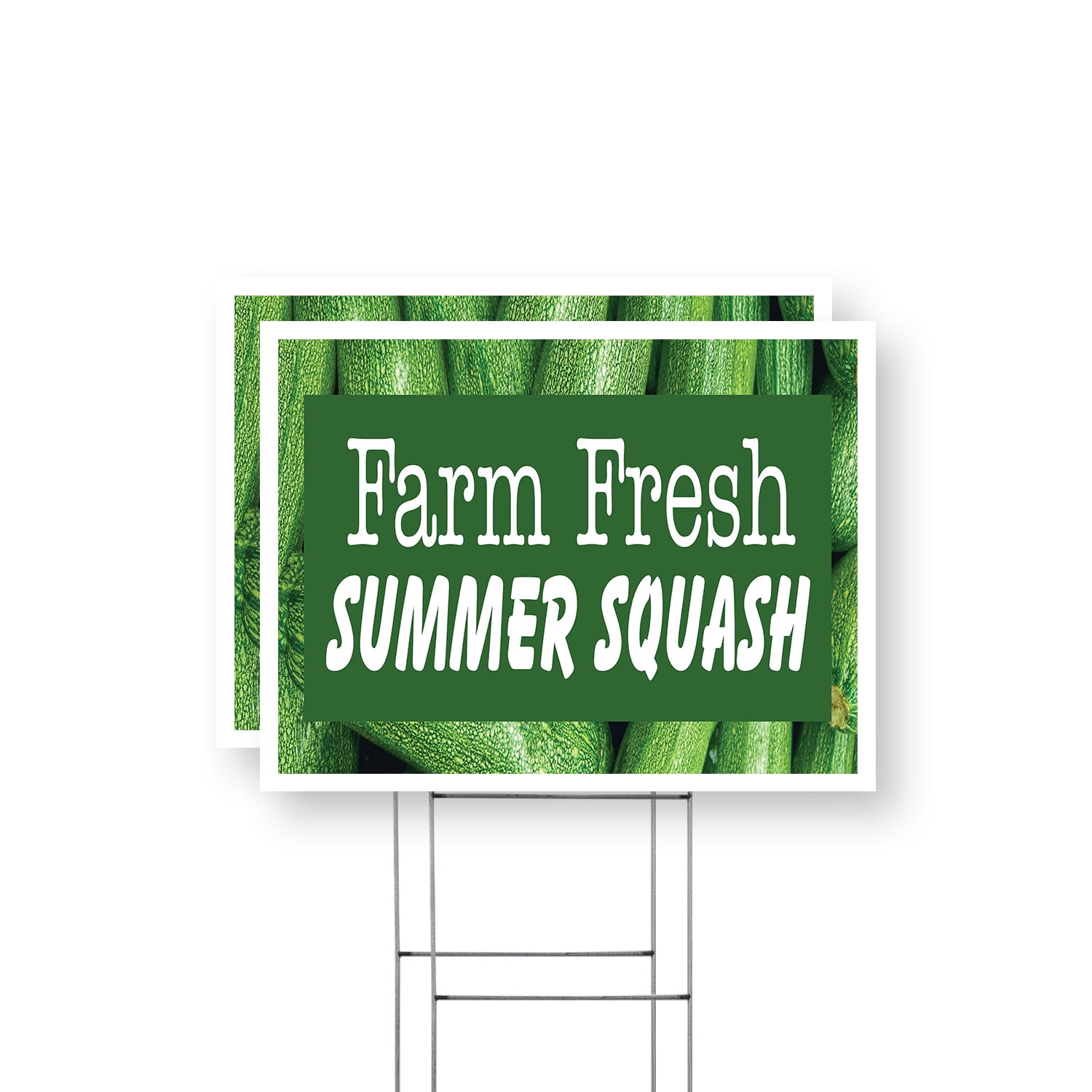 Farm Fresh Summer Squash Yard Sign 2 Pack of 12 Inch x 16 Inch Double ...