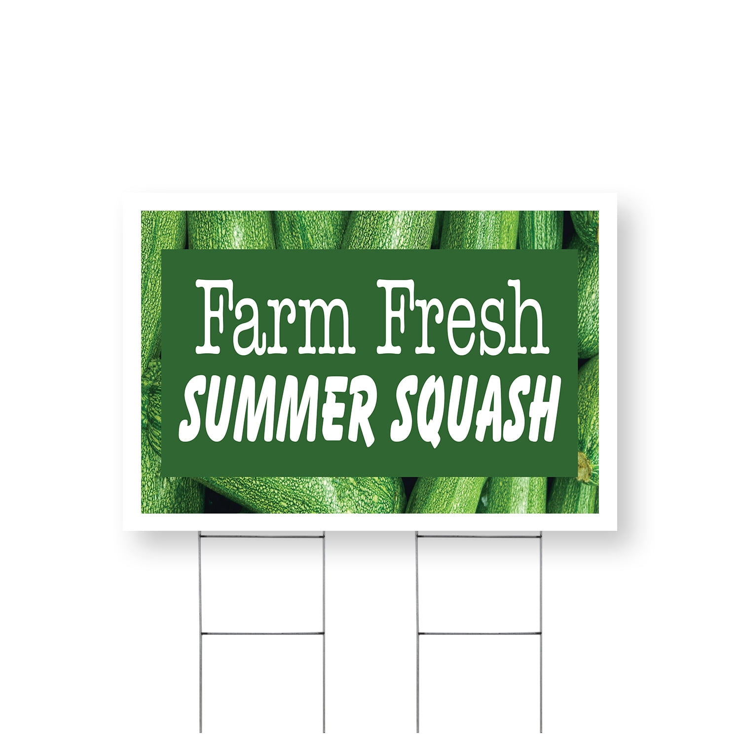 Farm Fresh Summer Squash Yard Sign 24 Inch x 36 Inch Double Sided ...