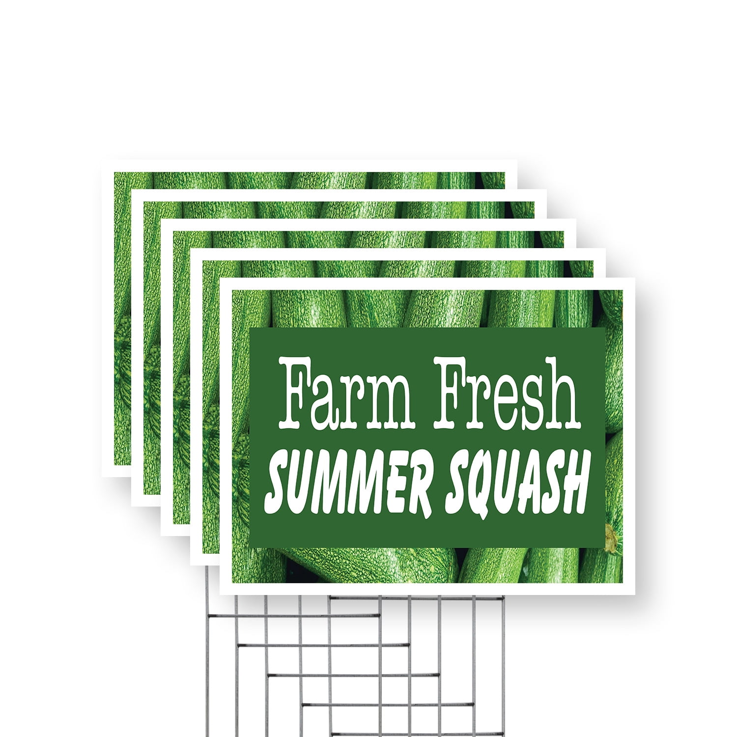 Farm Fresh Summer Squash Yard Sign 5 Pack of 18 Inch x 24 Inch Double ...