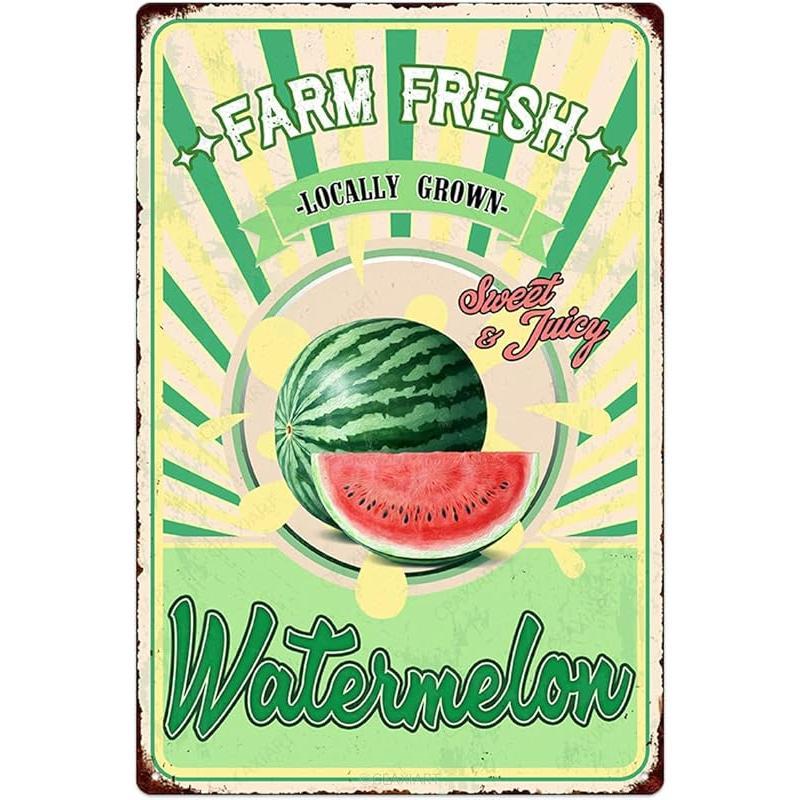 Farm Fresh Sweet Juicy Cherries Vintage Metal Tin Sign Retro Fruit ...