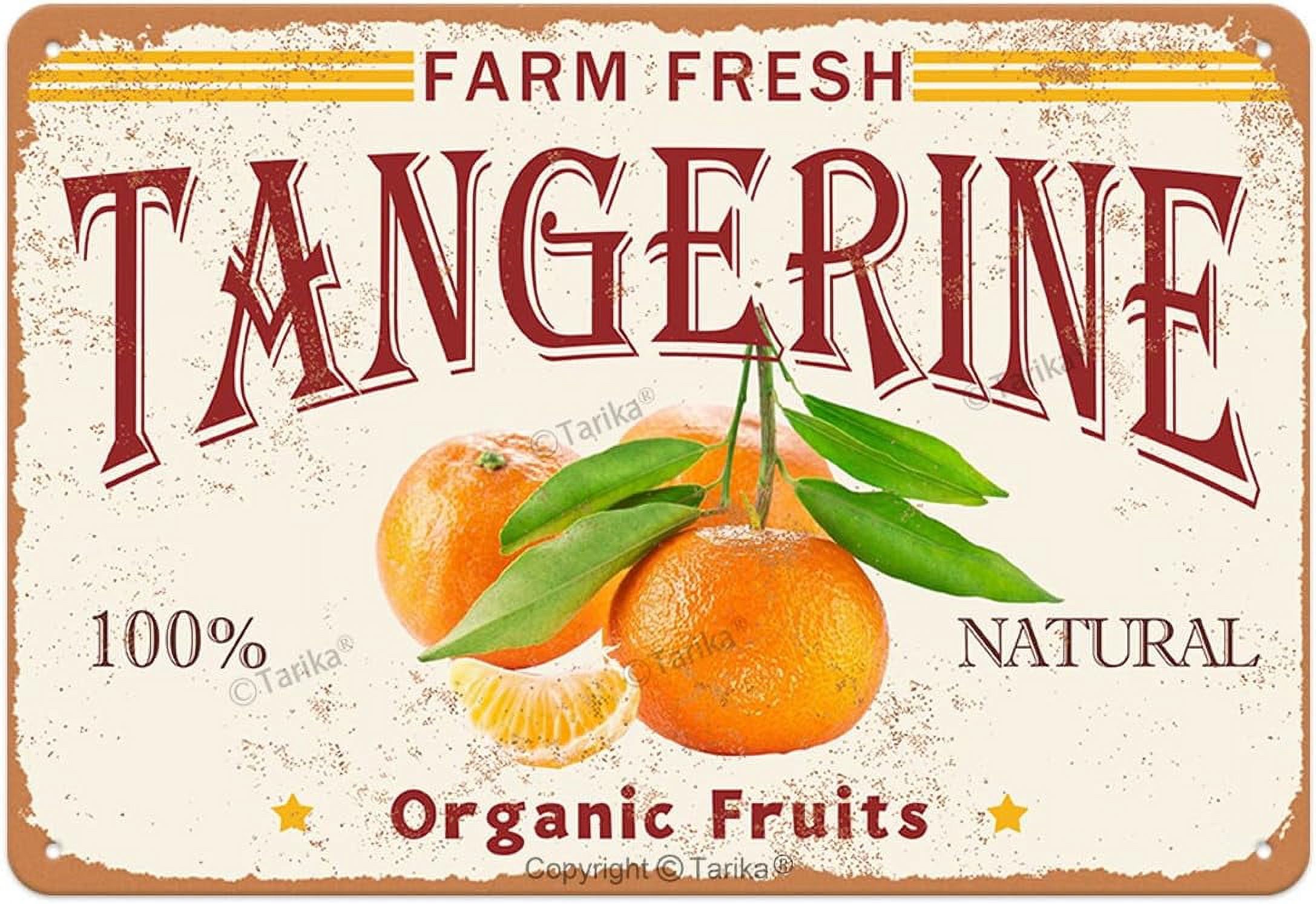 Farm Fresh Tangerine Metal Signs 8x12 Inch - Walmart.com