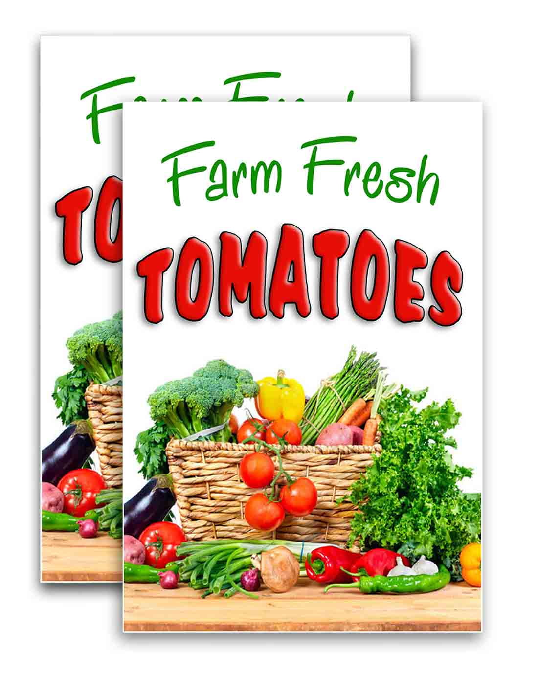 Farm Fresh Tomatoes (24" X 36") Vinyl Decal Only (Pack of 2) |Sign ...